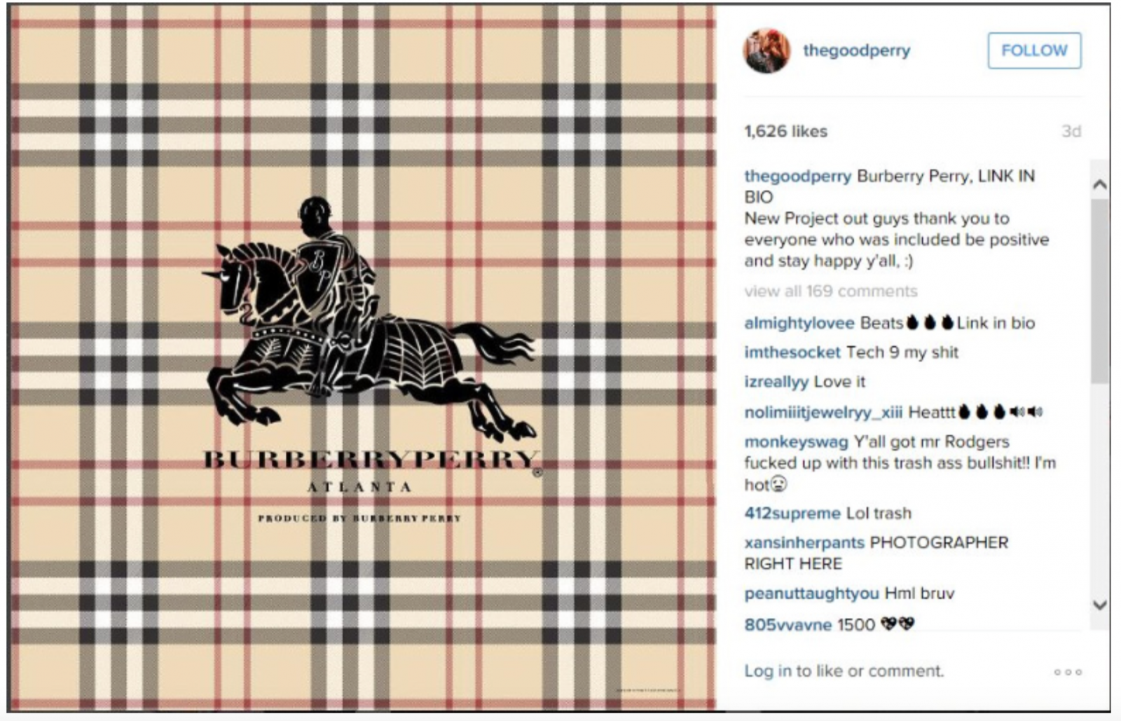 Burberry Files Trademark Suit Against Rapper, Producer "Burberry Perry ...