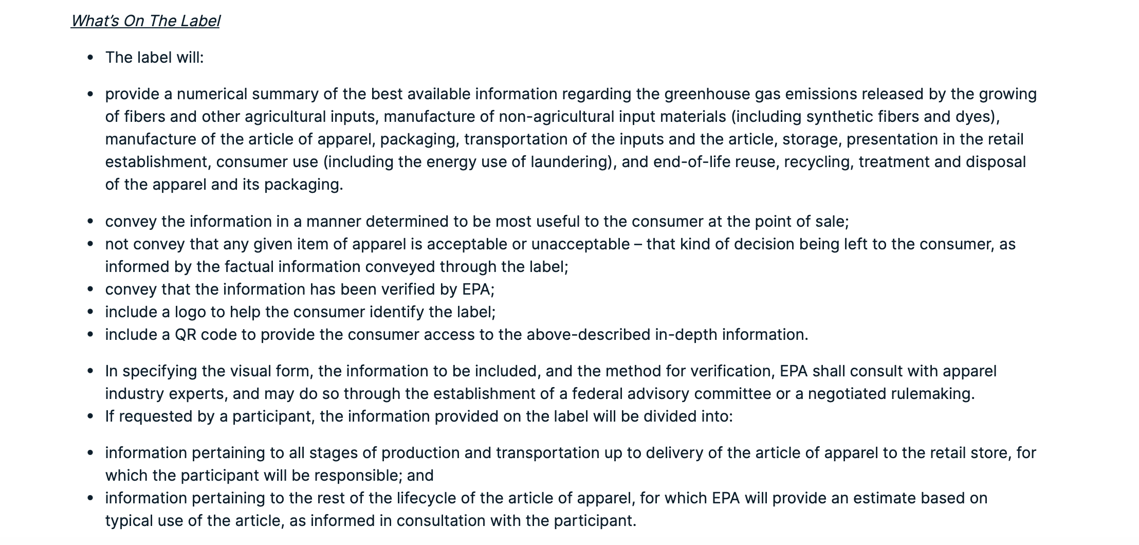 Tracker: Fashion/Retail Legislation - The Fashion Law